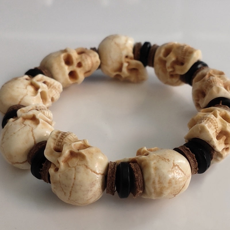 Big Skull Mala: Rare Mala Sourced Directly From Tibet - Mantrapiece